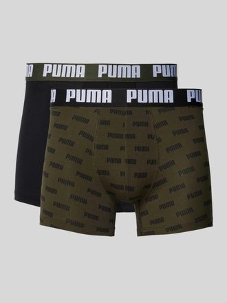 Puma Boxershorts mit elastischem Label-Bund im 2er-Pack