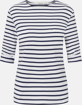 Armor Lux 3/4-Arm Streifenshirt wei&szlig;-marine Damen
