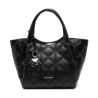 Emporio Armani Femme, Sacs, Noir, Taille: ONE Size Quilted Tote Bag