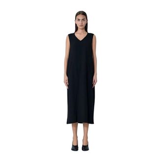 Yohji Yamamoto Double-Knit-Midikleid - - Dresses - Damen - Schwarzk - M