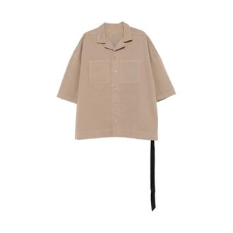 Rick Owens Schwarzes Hemd mit Krawattendetail - - Shirts - Herren - Beige - M