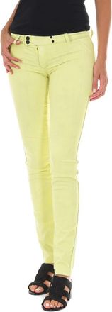 Met Wendbare Lange Hose mit G&uuml;rtelschlaufen - - Trousers - Damen - Gelb - W25