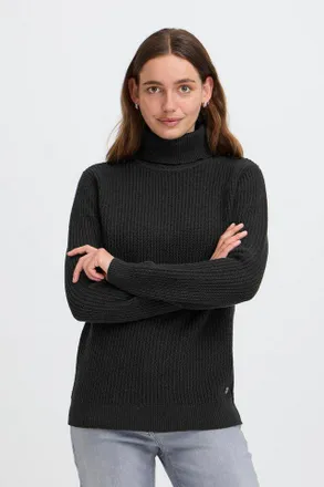 Oxmo Rollkragenpullover OXKimse Modischer Rollkragenpullover aus Grobstrick-Qualit&auml;t