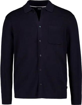 Joop Herren Cardigan blau Baumwolle unifarben