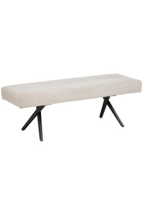 MID.YOU Mid.you Sitzbank, Beige, Metall, Textil, 3-Sitzer, 140x49x47 cm, Esszimmer, B&auml;nke, Sitzb&auml;nke