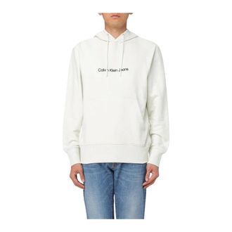 Calvin Klein Homme, Sweatshirts et sweats à capuche, Blanc, Taille: XL Sweat à Capuche Noir Moderne Coupe Décontractée