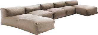 Oviala Salon de jardin modulable 5 places beige - Mixi