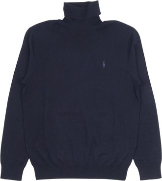 Polo Ralph Lauren Homme, Pulls, Bleu, Taille: XL Col roul&eacute; en laine m&eacute;rinos extra-fine