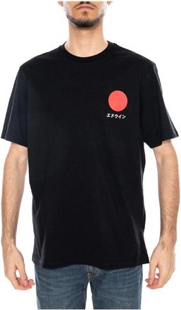 Edwin Homme, Tops, Noir, Taille: XL Japanese Sun TS