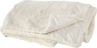 Boltze Boltze Decke Storan (Gr&ouml;&szlig;e 150x200 cm, Farbe cremewei&szlig;, Kuscheldecke aus Polyester, ideal f&uuml;r kalte Winterabende, Fell-Optik) 1015376