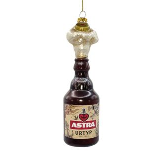 Astra Weihnachtsbaumanhänger, Christbaumschmuck Anhänger aus Glas in Flaschenform, Urtyp Knolle, Weihnachten auf St. Pauli