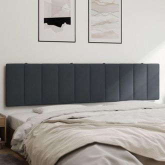 vidaXL Kopfteil-Kissen Hanko Dunkelgrau 200 cm Samt Vidaxl