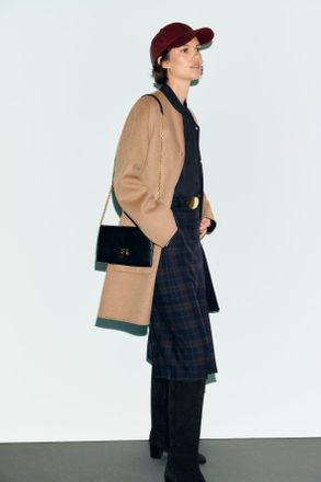 Gerard Darel Manteau droit en laine r&eacute;versible - ANAI - Marine