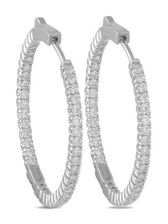 Luxury Bazaar boucles doreilles serties de diamants - Argent