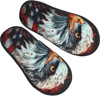 Generic Pantoufles Impression dEagle à tête blanche des États-Unis Confortable Chaussons pour Homme Chaud Antidérapant Pantoufles Maison Intérieur Maison L