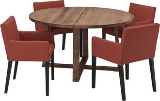 IKEA MÖRBYLÅNGA / MÅRENÄS Tisch und 4 Armlehnstühle
