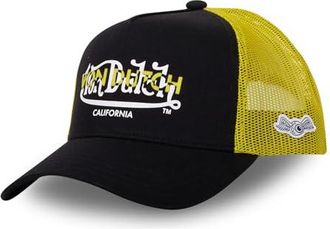 Von Dutch Casquette Homme & Femme Black, Casquette Trucker Ajustable avec Snapback, Noir Taille TU