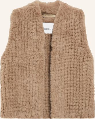 Comma Comma Kunstfell-Weste beige