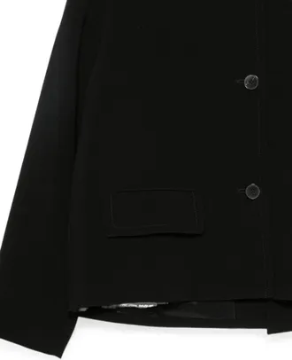 Alberto Biani Cropped Wool-Blend Jacket - Black