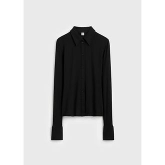 Toteme Femme, Blouses et Chemises, Noir, Taille: 42 FR Shirt H26