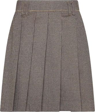 Seventy Femme, Jupes, Brun, Taille: 36 FR Gonna pie de poule