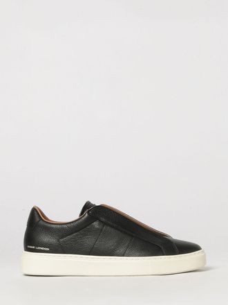 Crime London Baskets Superlight slip-on en cuir avec logo lamin&eacute;
