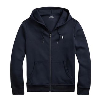 Polo Ralph Lauren Homme, Sweatshirts et sweats &agrave; capuche, Bleu, Taille: XL Sweat &agrave; capuche aviateur zipp&eacute; en maille double
