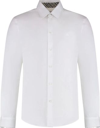 Burberry Homme, Chemises, Blanc, Taille: XL Chemise en coton &agrave; motif &agrave; carreaux