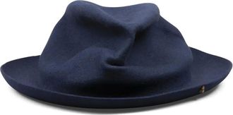 Super Duper Hobo Fedora aus Wolle - Blau