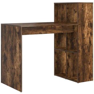 vidaXL Vidaxl - Tisch mit Regal R&auml;uchereiche 108 x 55 x 103,5 cm Holzwerkstoff