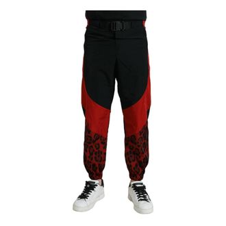 Dolce & Gabbana Leopard Print Jogger Hose - - Trousers - Herren - Schwarzk - S