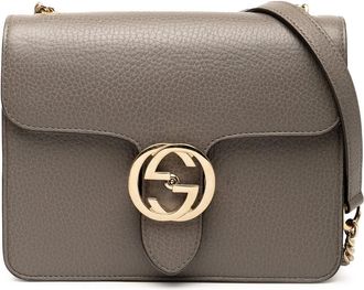 Gucci Hobo Bags - Small Dollar Calfskin Interlocking G Crossbody - Gr. unisize - in Grau - für Damen