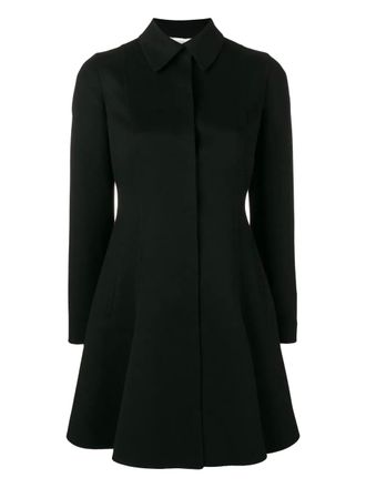 Valentino Garavani manteau droit &agrave; boutonnage simple - Noir