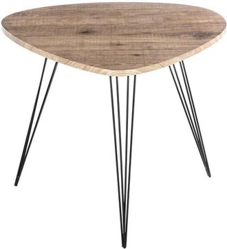 Atmosphera Atmosphera - Couchtisch Beistelltisch - Vintage-Stil - Farbe holz und schwarz