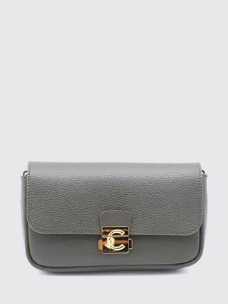 Coccinelle C-Me Lock Mini-Schultertasche von aus genarbtem Leder mit Schnallenverschluss