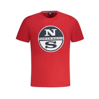 North Sails Rotes Baumwoll Herren T-Shirt - - Tops - Herren - Rot - M