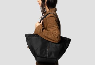 Alexander Smith Lauren Large handbag with shoulder strap in black nylon