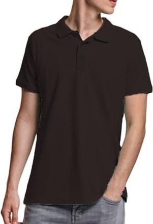 Roly Polo basique pour homme à manches courtes en piqué pour homme, Noir, XL