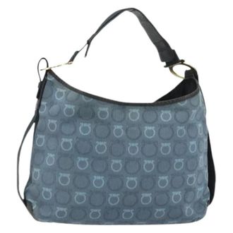 Ferragamo Pre-owned Canvas Schultertasche - - Pre-owned - Damen - Blau - ONE SIZE
