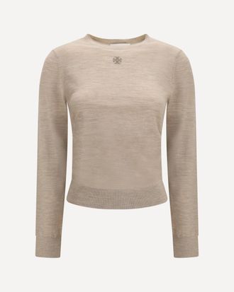Tory Burch T Logo Wool Sweater Female S