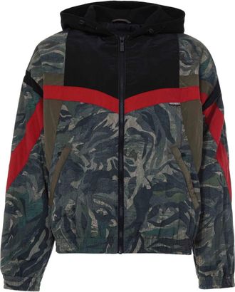 Just Cavalli veste à capuche Tiger Camu - Vert