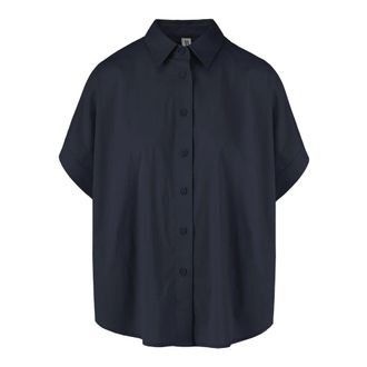 Bomboogie Femme, Blouses et Chemises, Bleu, Taille: 40 FR Chemise Oversize en Satin de Coton