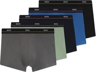 HUGO BOSS Lot de 5 boxers unis en coton m&eacute;lang&eacute;