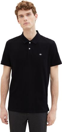 Tom Tailor Herren Basic Piqu&eacute; Poloshirt, 29999 - Black, XXXL