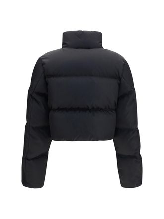 Prada Womens Short Re-Nylon Down Jacket Nero Coat