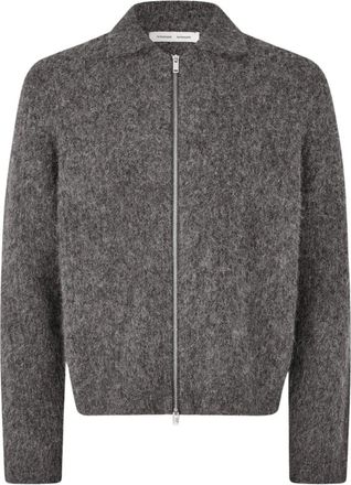Sams&oslash;e & Sams&oslash;e Cardigan zipp&eacute; Sajob - Homme - Pulls - Gris - Taille: M