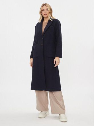 Benetton United Colors Of Benetton Wollmantel 28HFDN02V Dunkelblau Regular Fit