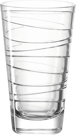 Leonardo Vario Struttura Trink-Gläser, 6er Set, spülmaschinengeeignete Wasser-Gläser, Glas-Becher mit Muster, Saftglas Getränke-Set,280 ml, 019450