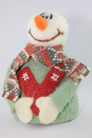 Baden 1191452 - Eierw&auml;rmer, Filz, Schneemann, 11cm