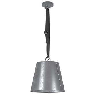 Eglo Pendelleuchte Chertsey, 1 flammige Hängelampe Vintage, Industrial, Retro, Hängeleuchte aus Stahl und Leder in Schwarz, Verzinkt, Esstischlampe, Wohnzi